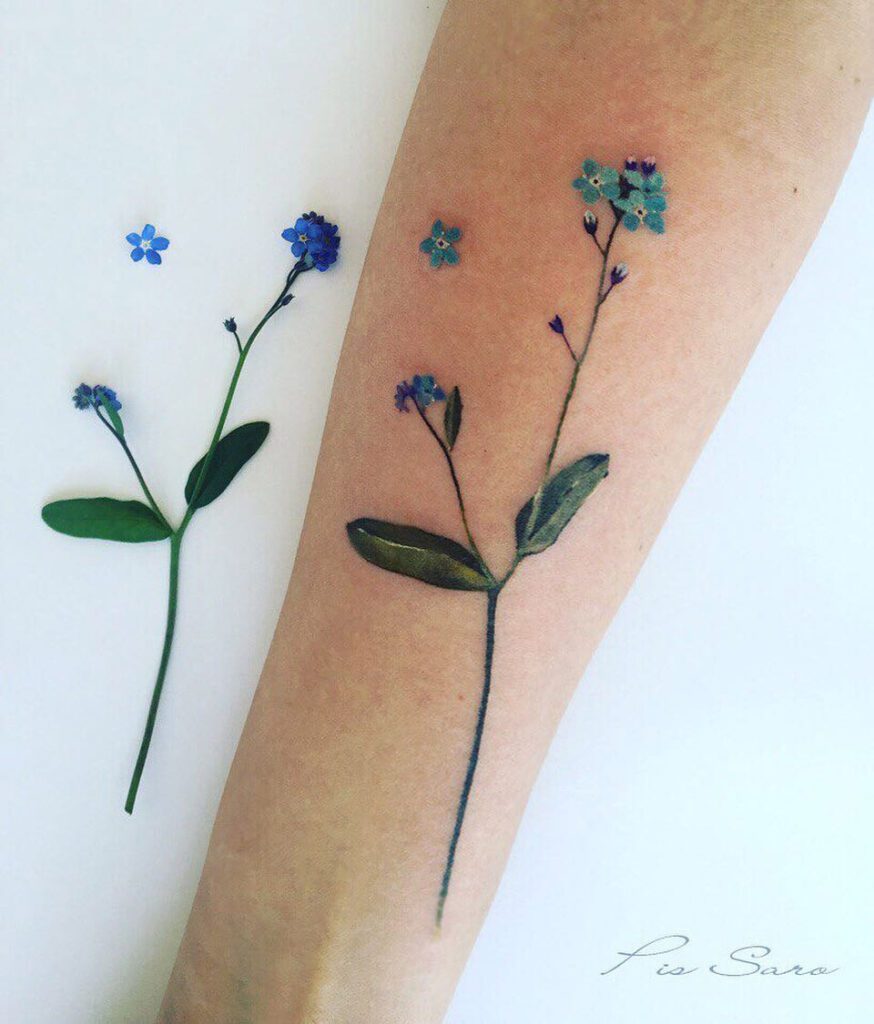 Les délicats tatouages de fleurs de Pis Saro - 2Tout2Rien