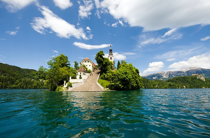 île du lac de Bled en Slovénie