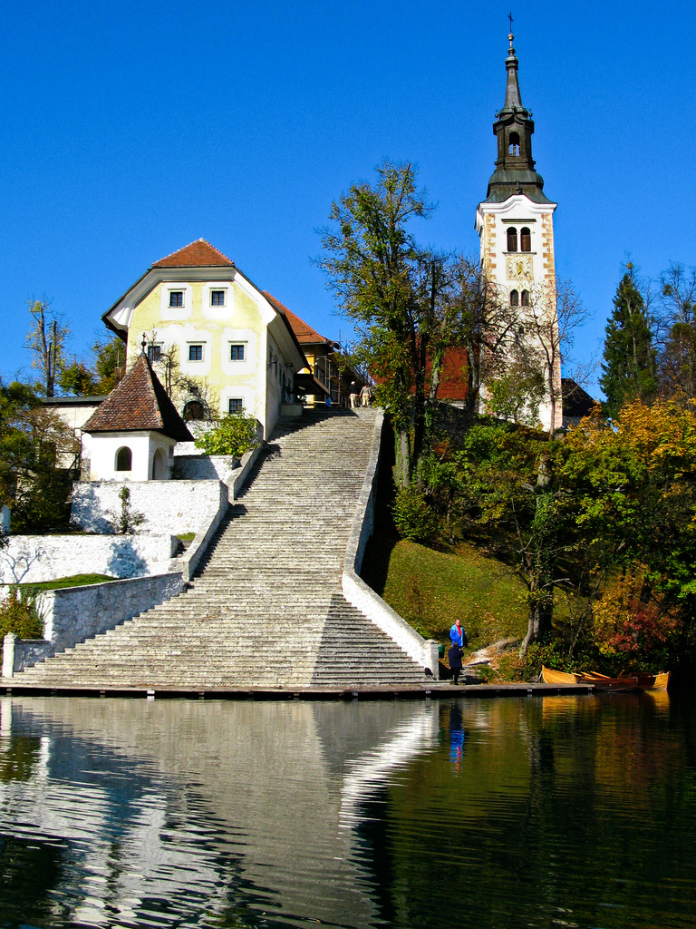 île du lac de Bled en Slovénie